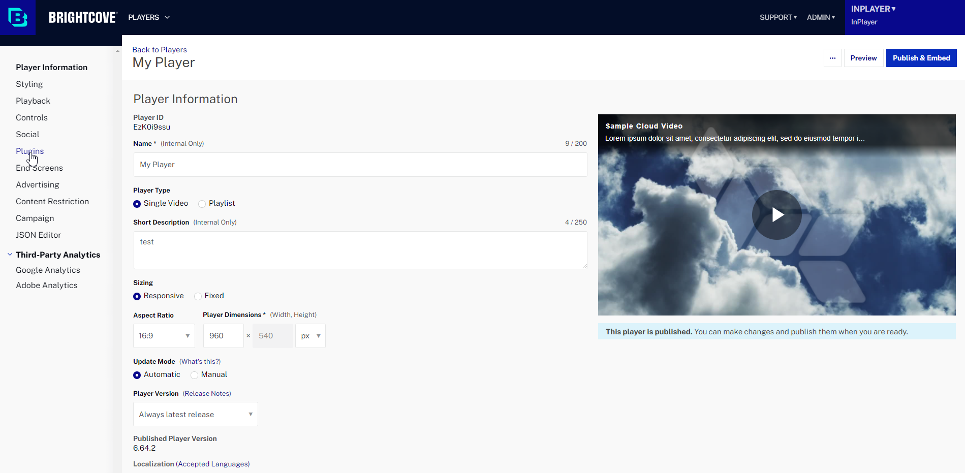 Brightcove Gallery | Client Support Center